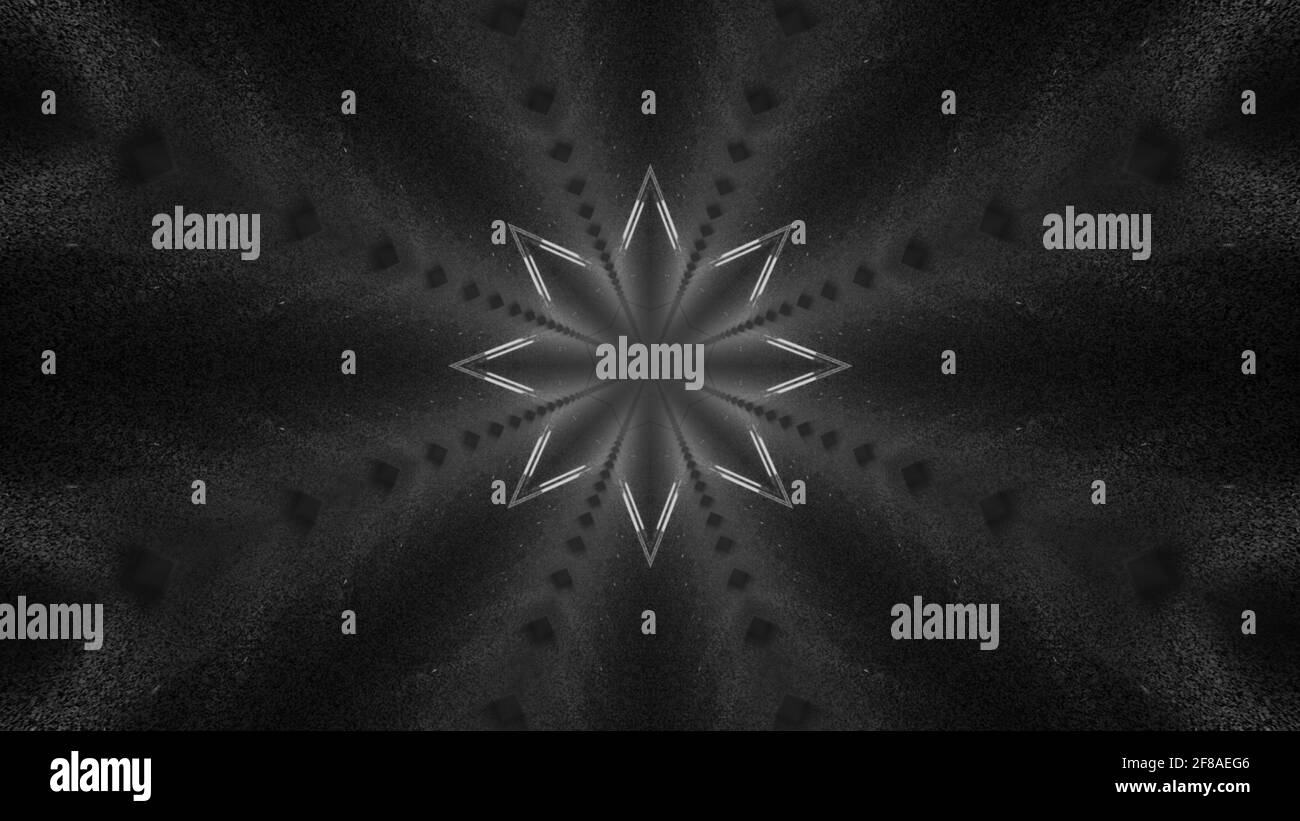 3D rendering of cool futuristic kaleidoscopic patterns background in ...