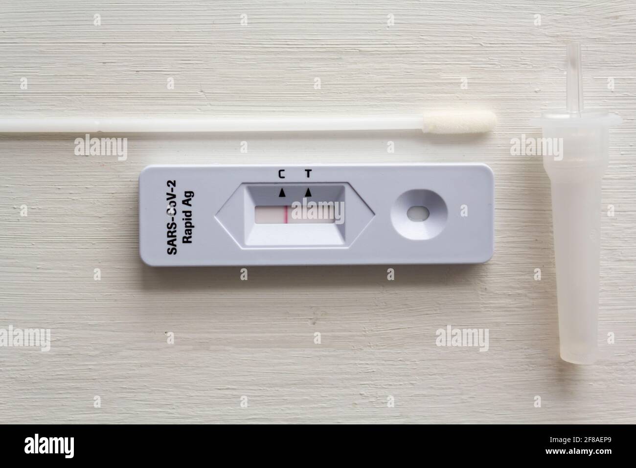 Negative Covid-19 home test kit, rapid test, self test kit Stock Photo ...