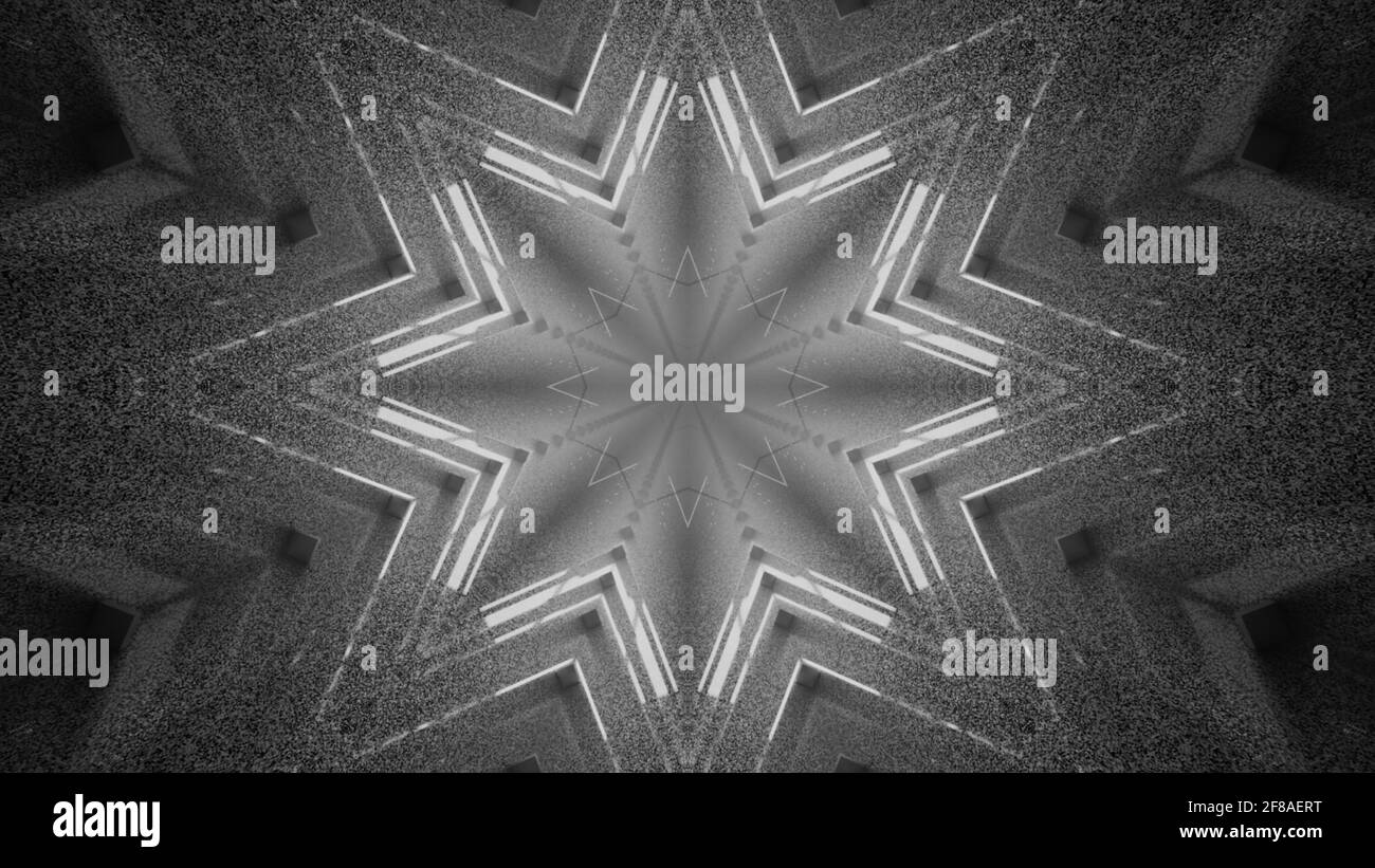 3D rendering of cool futuristic kaleidoscopic patterns background in ...