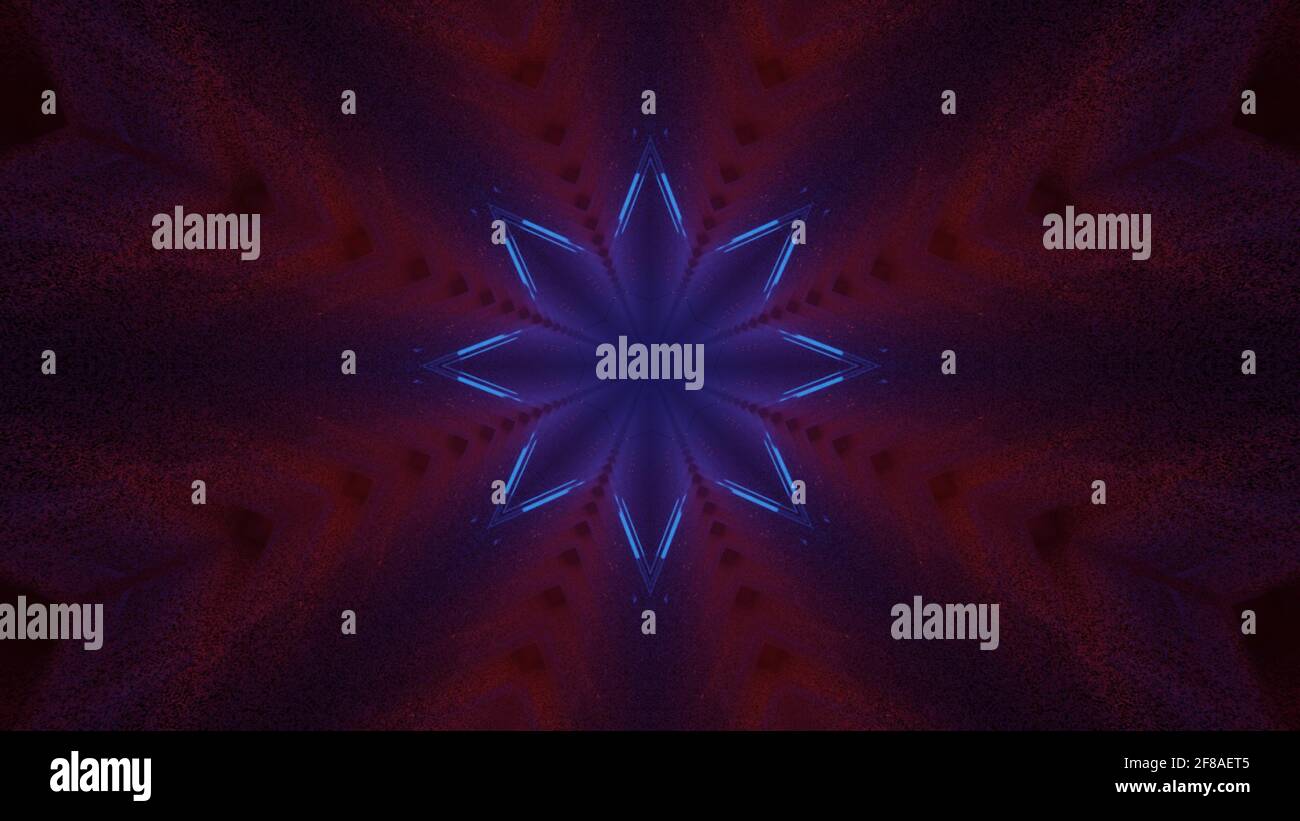 3D rendering of cool futuristic kaleidoscopic patterns background in ...
