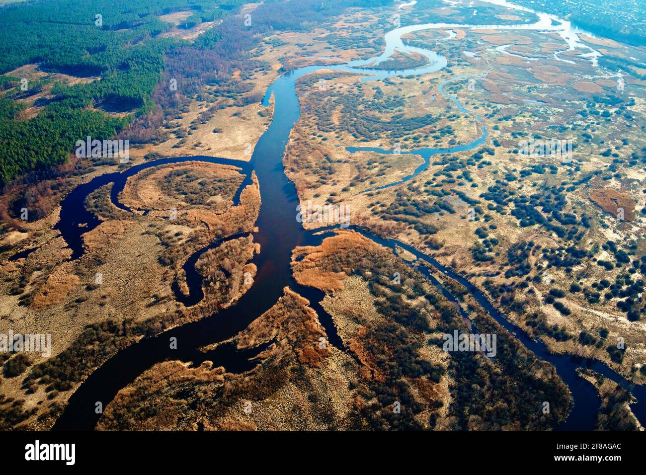 Drone view of river hi-res stock photography and images - Alamy