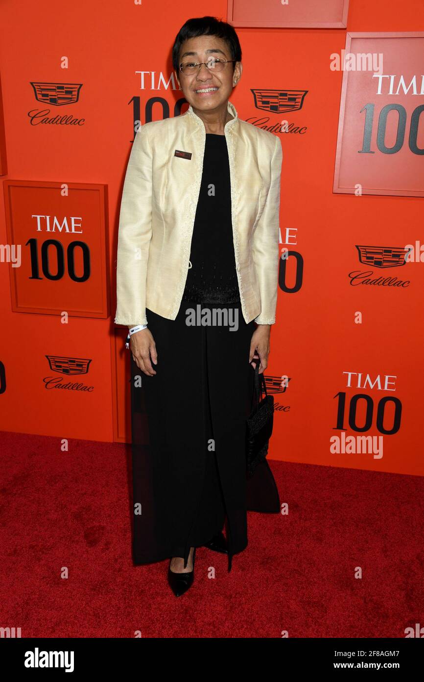 Maria Ressa arrives to the 2019 TIME 100 Gala, held at Jazz in Lincoln ...