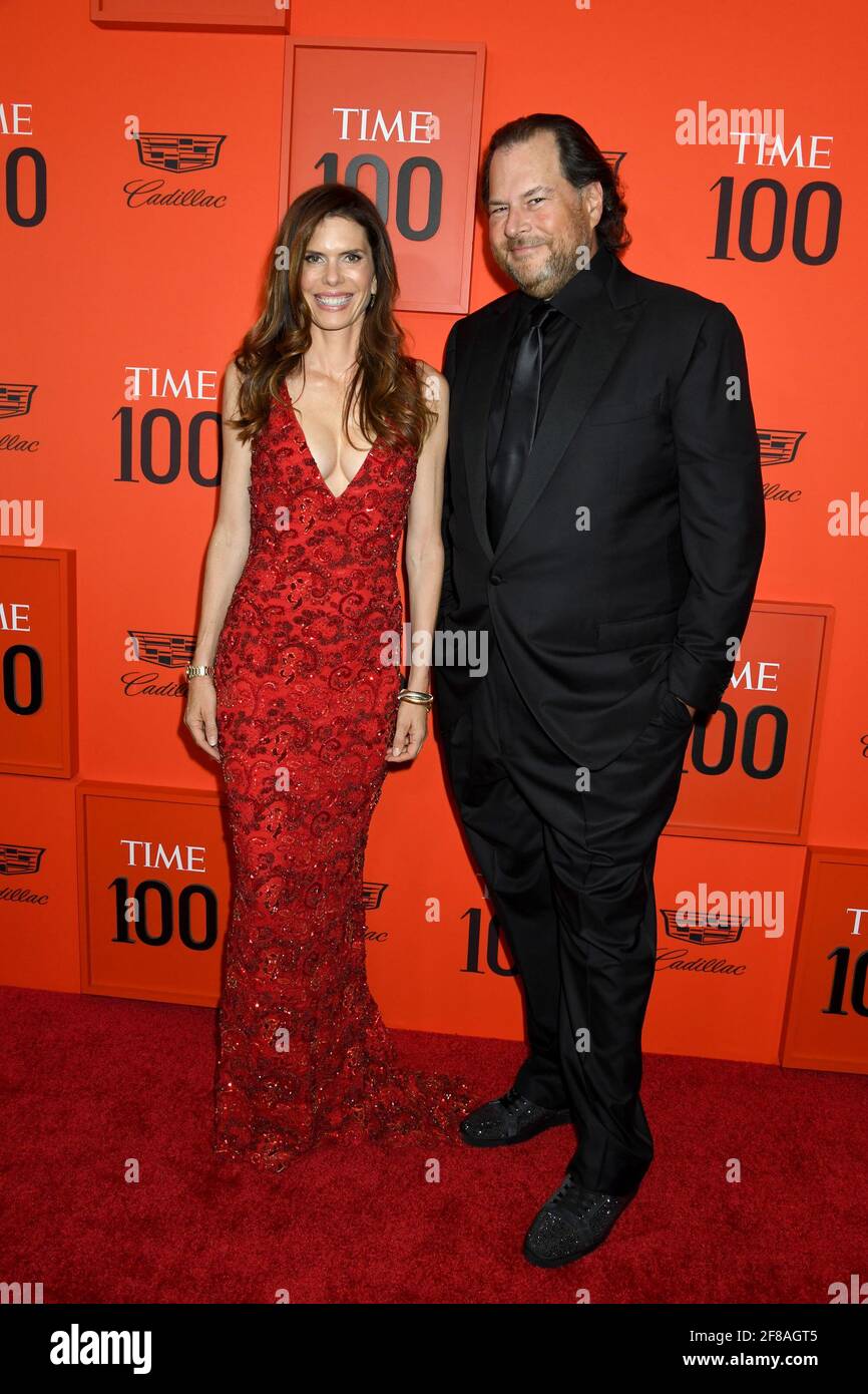 Lynn Benioff, Marc Benioff arrives to the 2019 TIME 100 Gala, held at ...