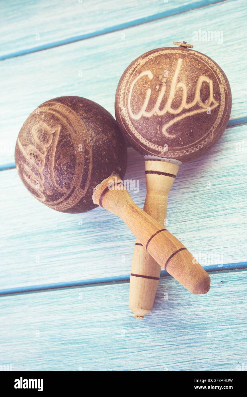 Cuban music instrument maracas hi-res stock photography and images - Alamy