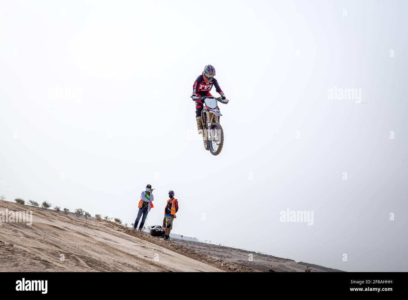 DUBA, UNITED ARAB EMIRATES - Mar 20, 2021: motorcross riding motorbike ...