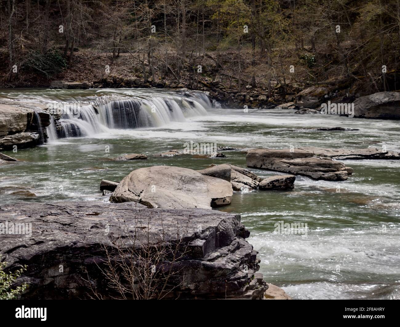 Valley Falls State Park near Fairmont West Virginia in the spring with ...