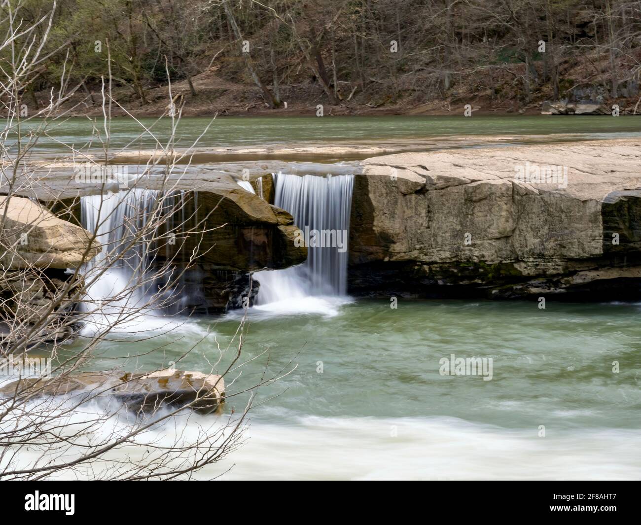 Valley Falls State Park near Fairmont West Virginia in the spring with ...