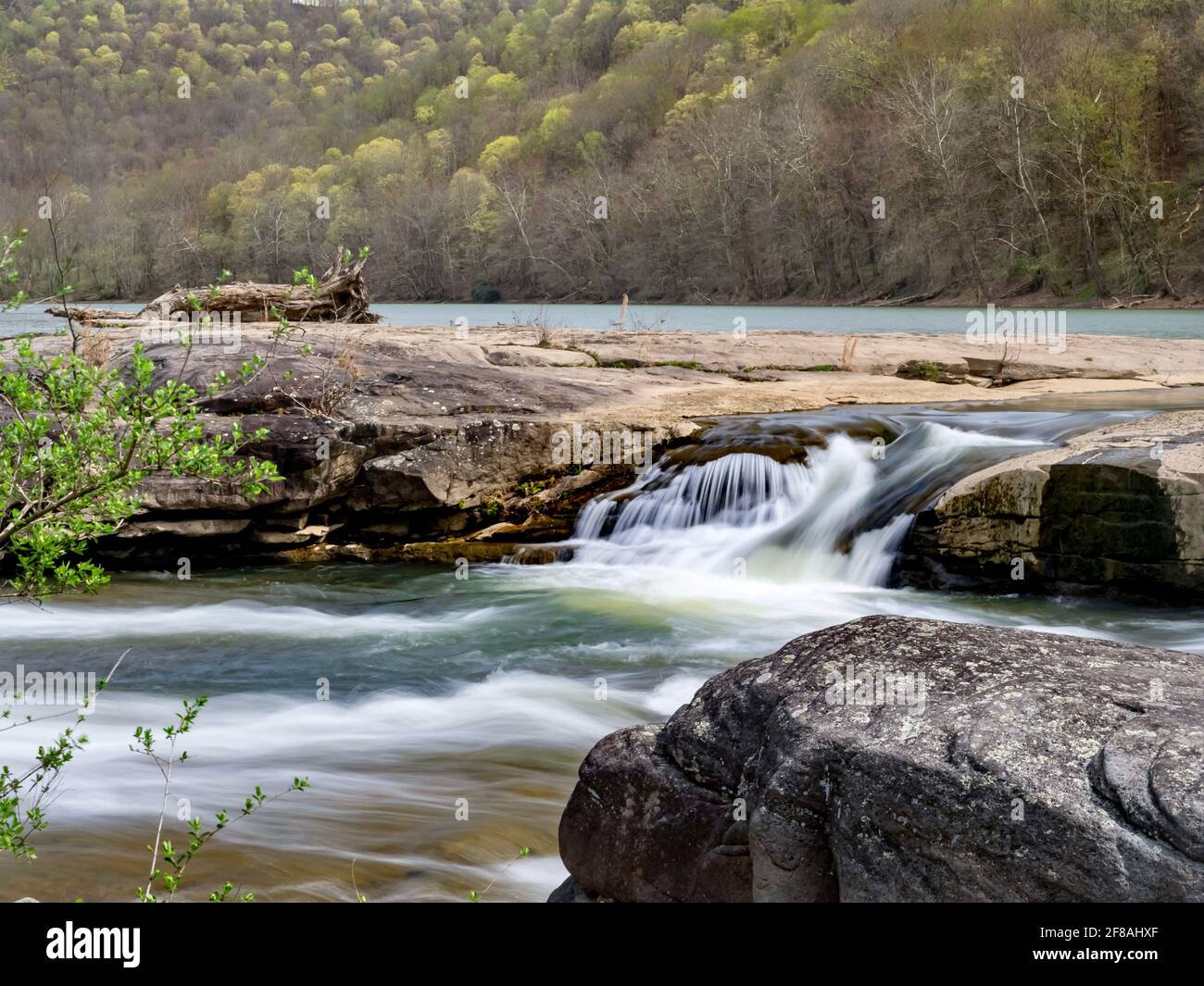Valley Falls State Park near Fairmont West Virginia in the spring with ...