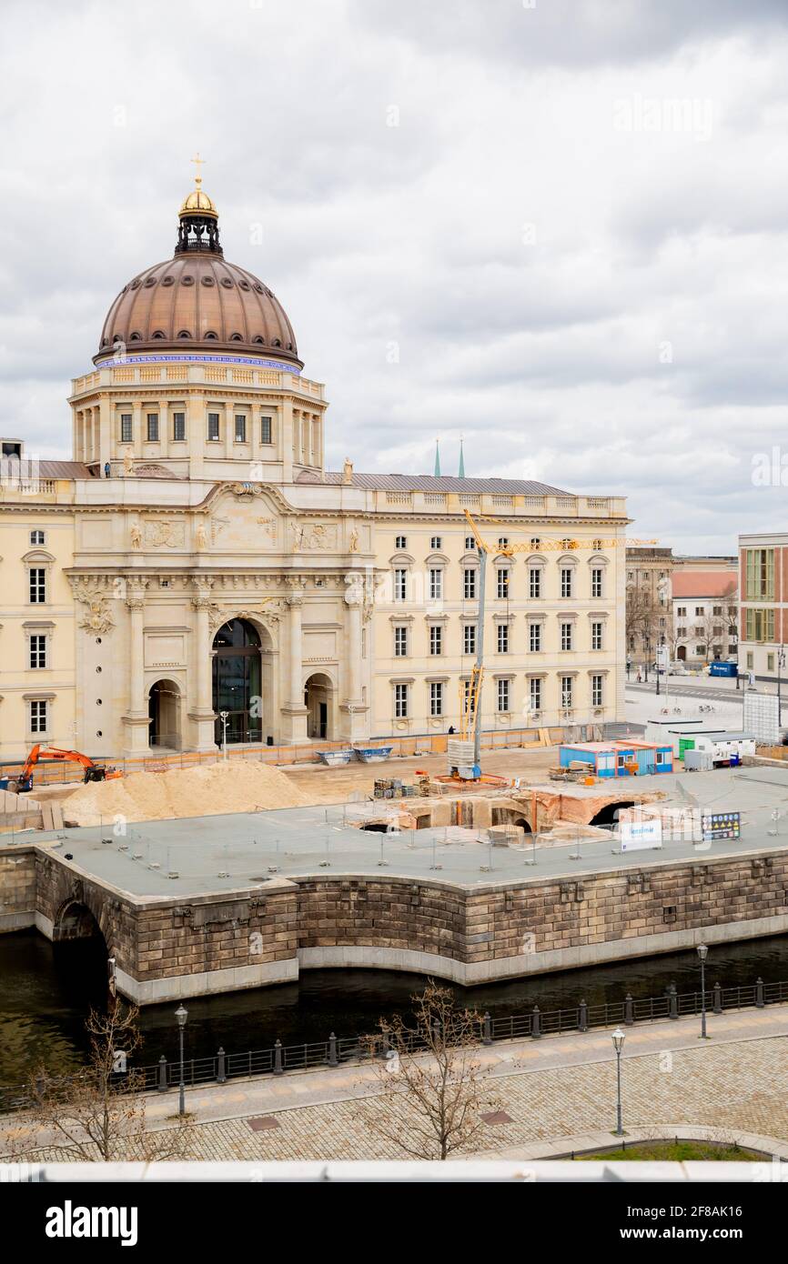 Berlin, Germany. 12th Apr, 2021. The construction site of the Freedom ...