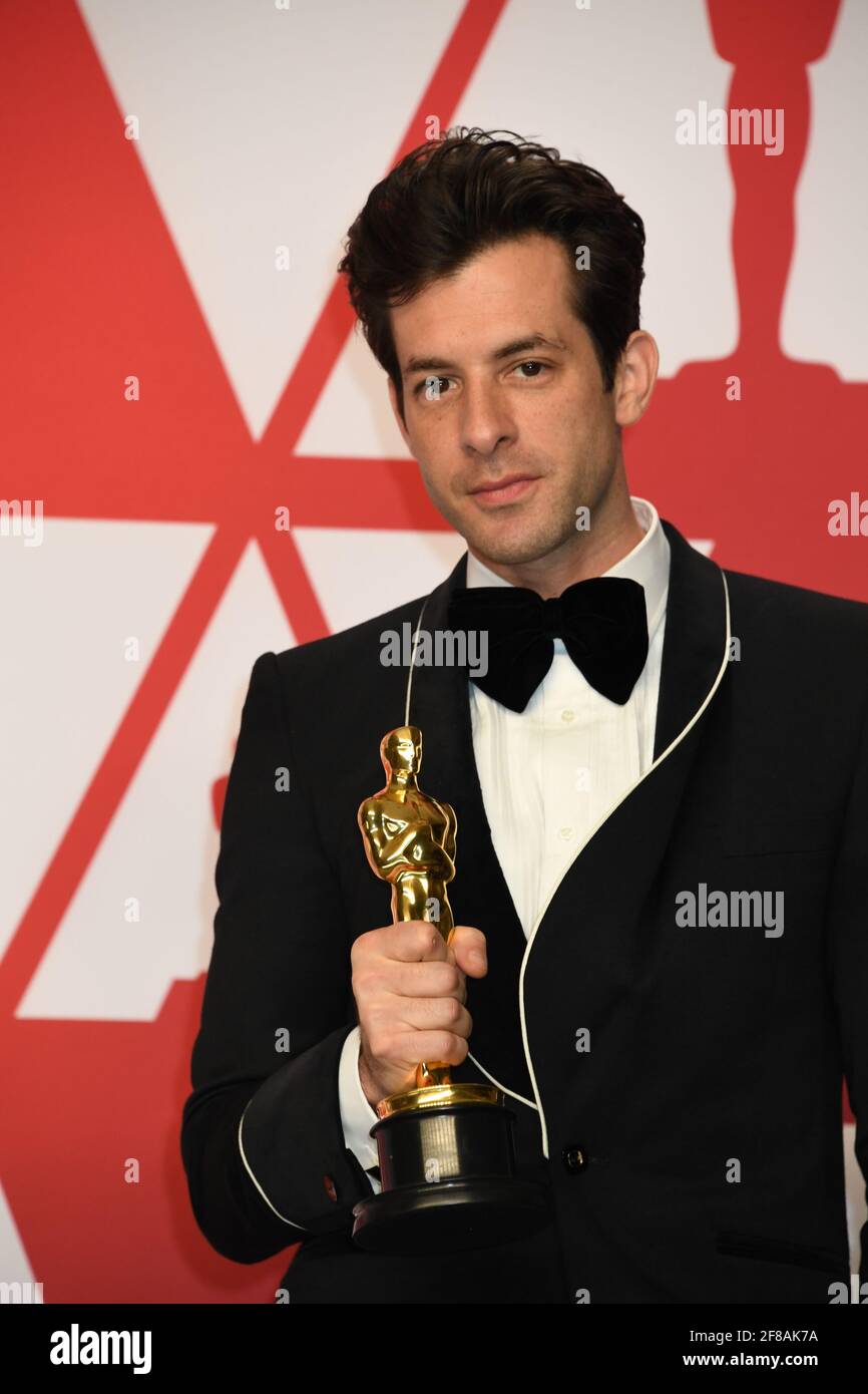 Oscar Winners Best Music Mark Ronson in the Press Room during the 91st ...