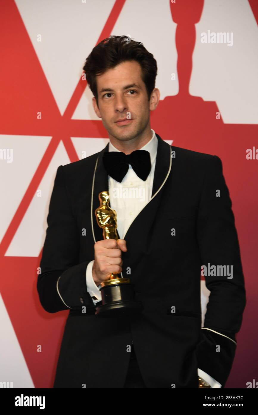 Oscar Winners Best Music Mark Ronson in the Press Room during the 91st ...
