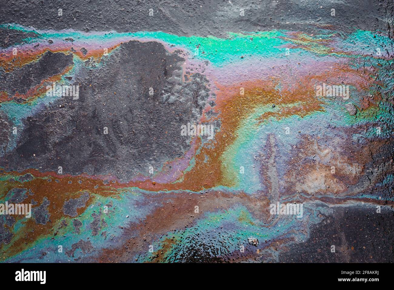 Diesel Petrol Spill On Road High Resolution Stock Photography and ...