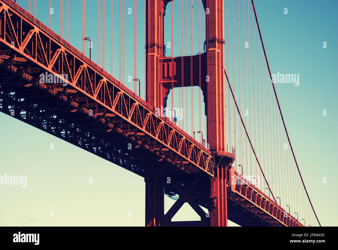 Red Golden Gate Bridge at San Francisco, California Stock Photo - Alamy