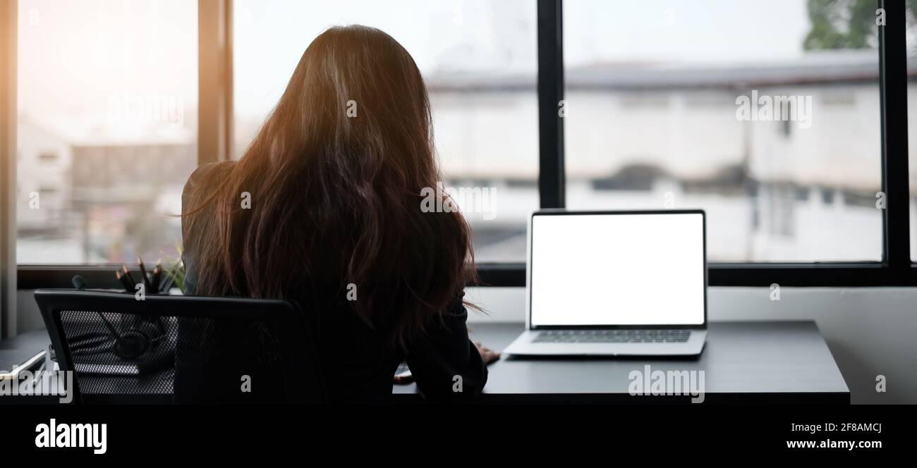 Video conference, Online meeting video call, Portrait of business woman ...