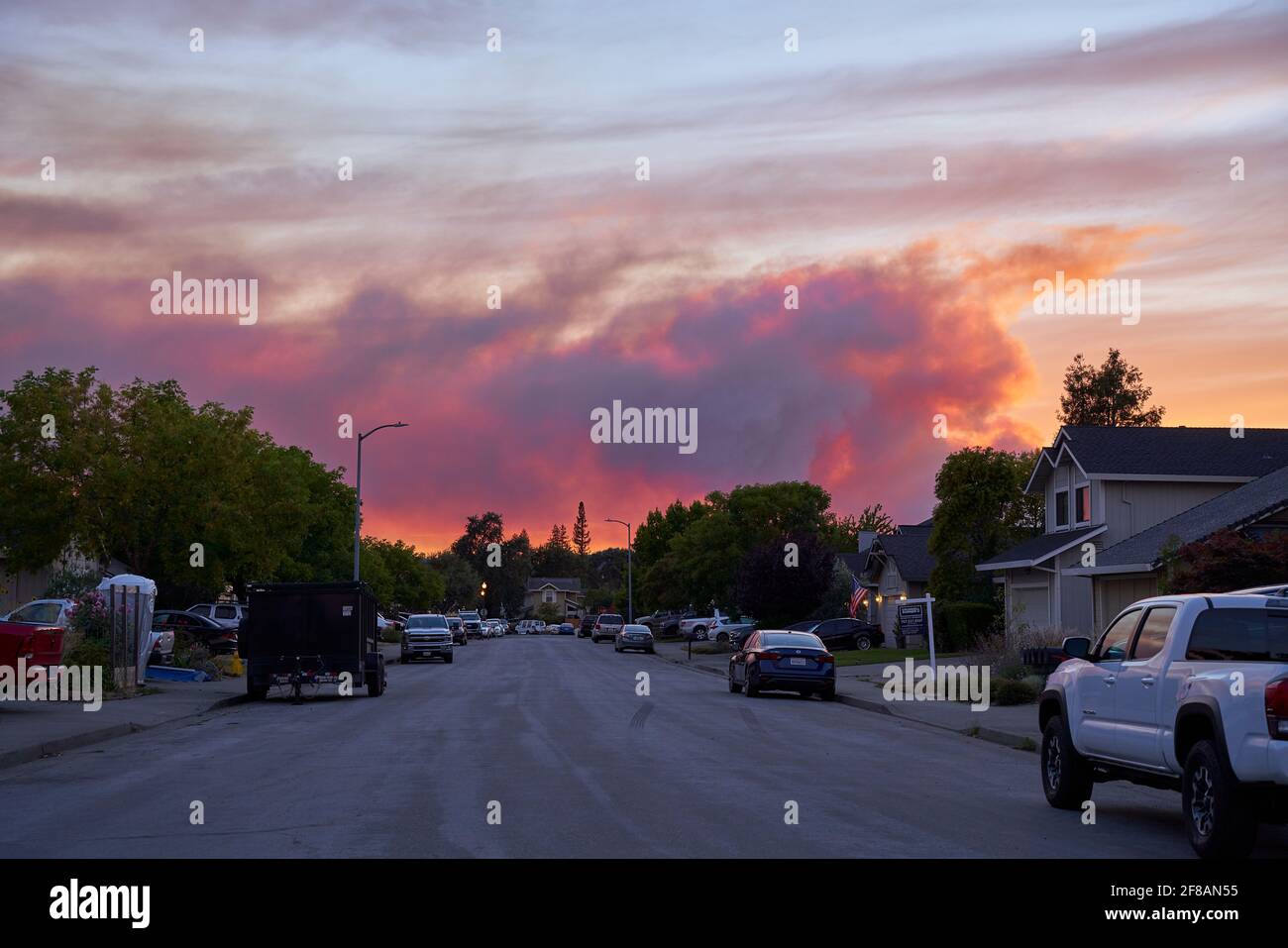 Walbridge Fire seen burning from a residential street in Windsor ...