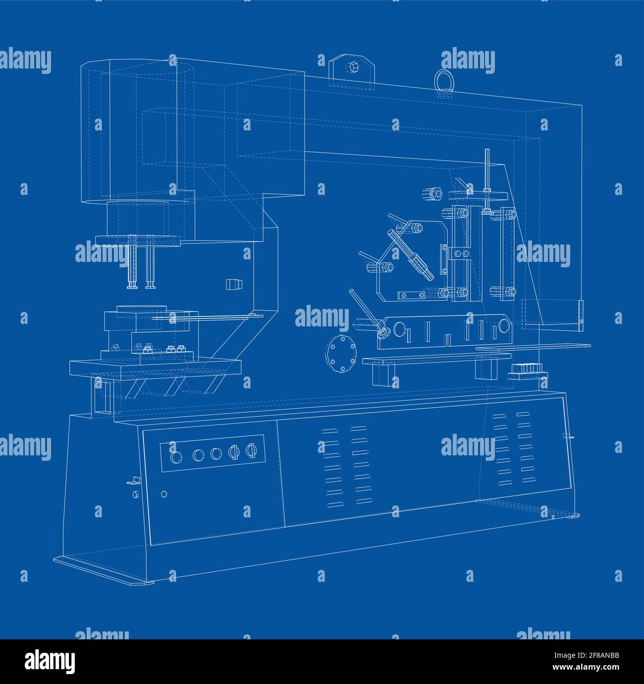 Metalworking CNC machine. Vector Stock Vector Image & Art - Alamy