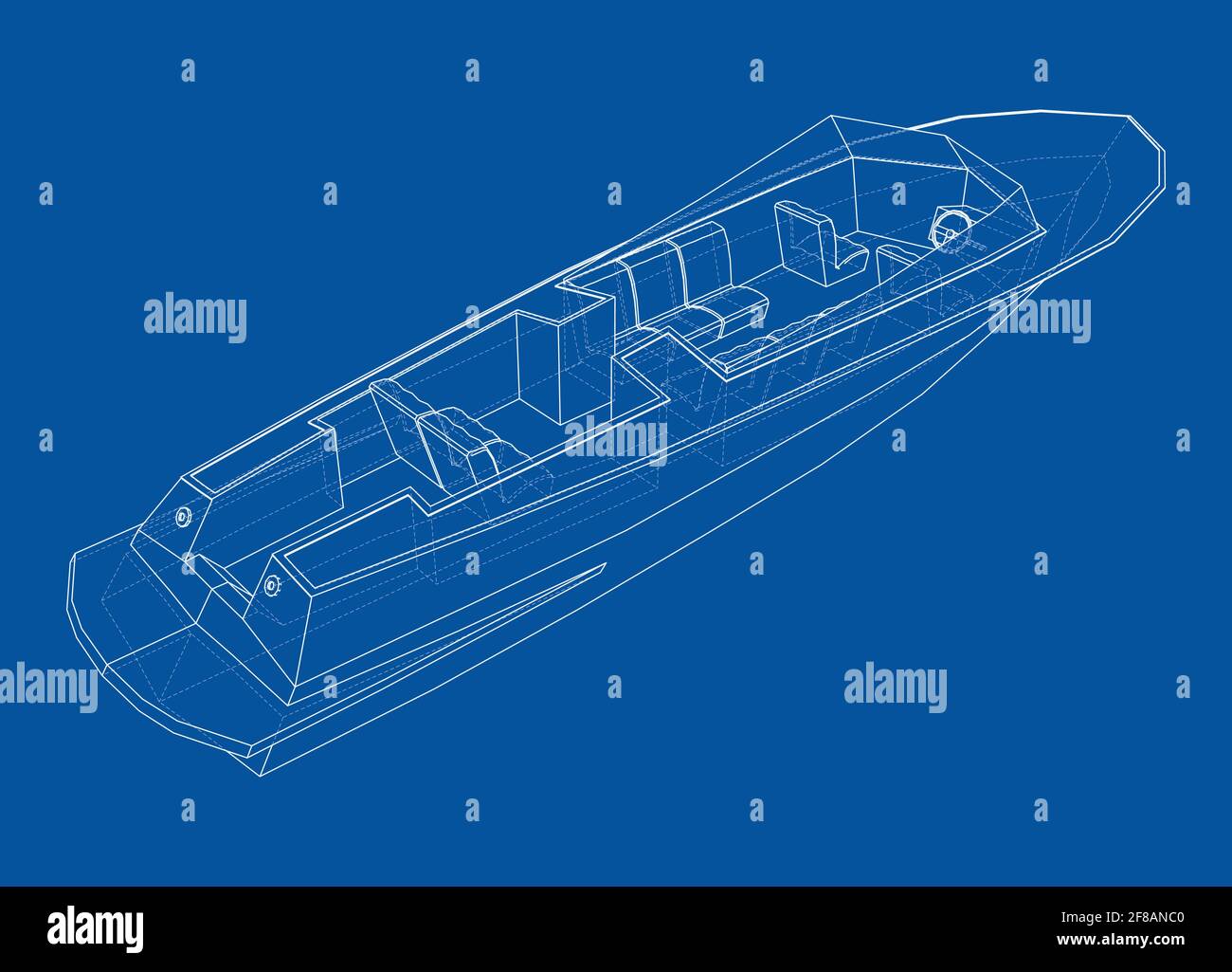 Modern boat with seats. Vector Stock Vector Image & Art - Alamy