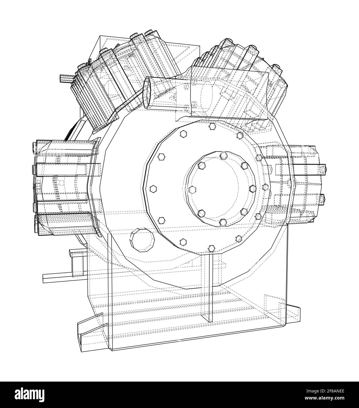 Air conditioning compressor. Vector Stock Vector Image & Art - Alamy