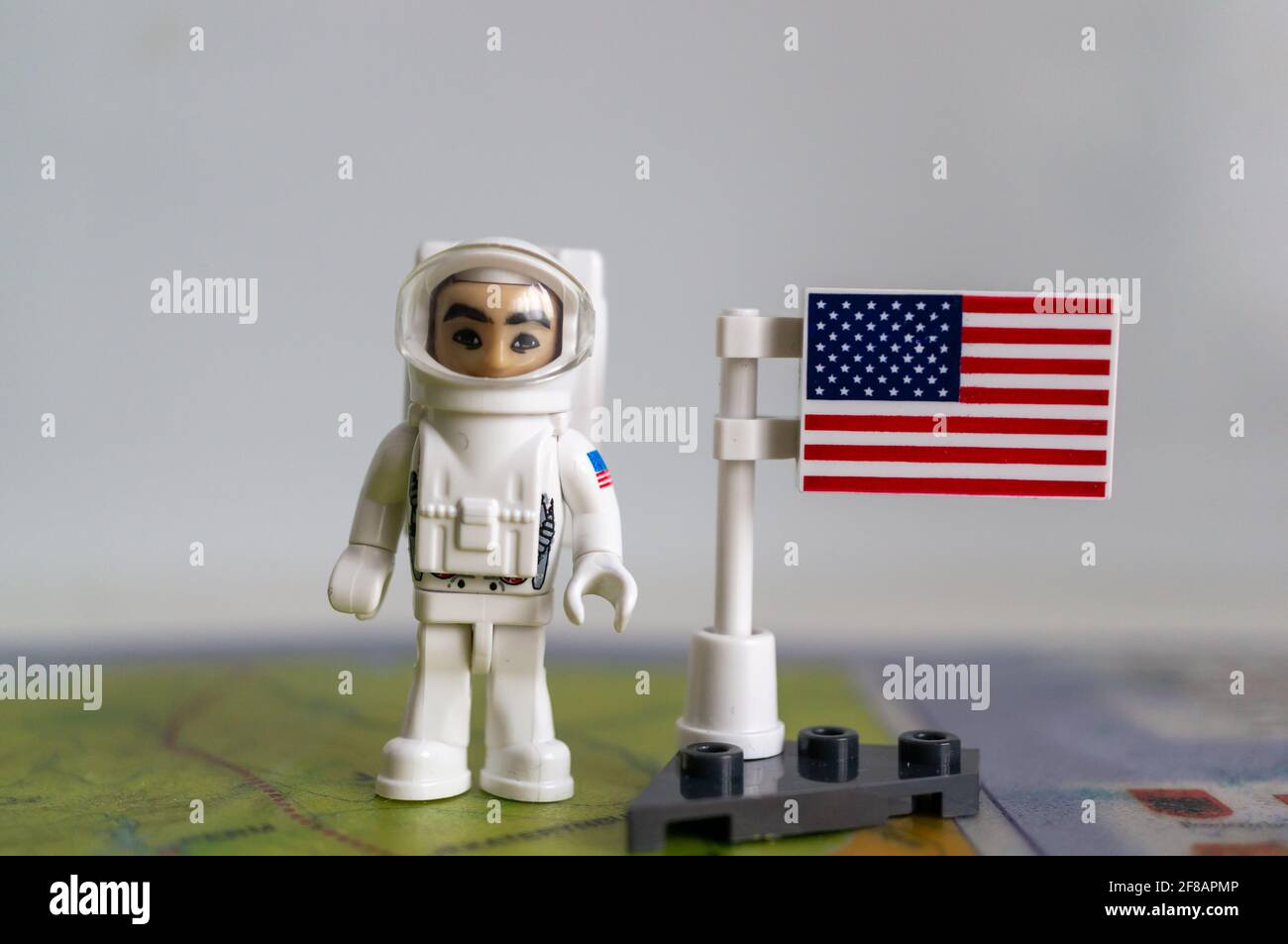 Astronaut American Flag Legos