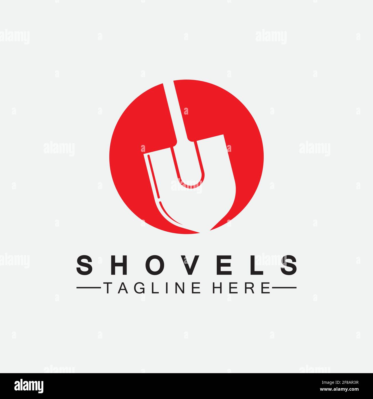 Shovel logo vector icon symbol illustration design.Shovel icon isolated ...