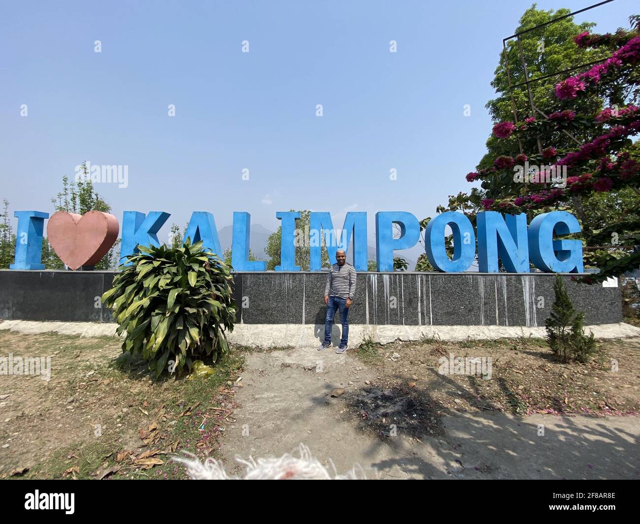 KALIMPONG, INDIA - Apr 12, 2021: A symbol of I Love Kalimpong at Hill ...