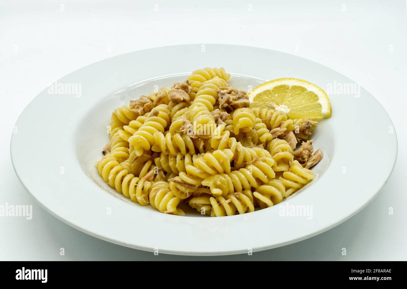 Fusilli pasta tuna parmesan hi-res stock photography and images - Alamy