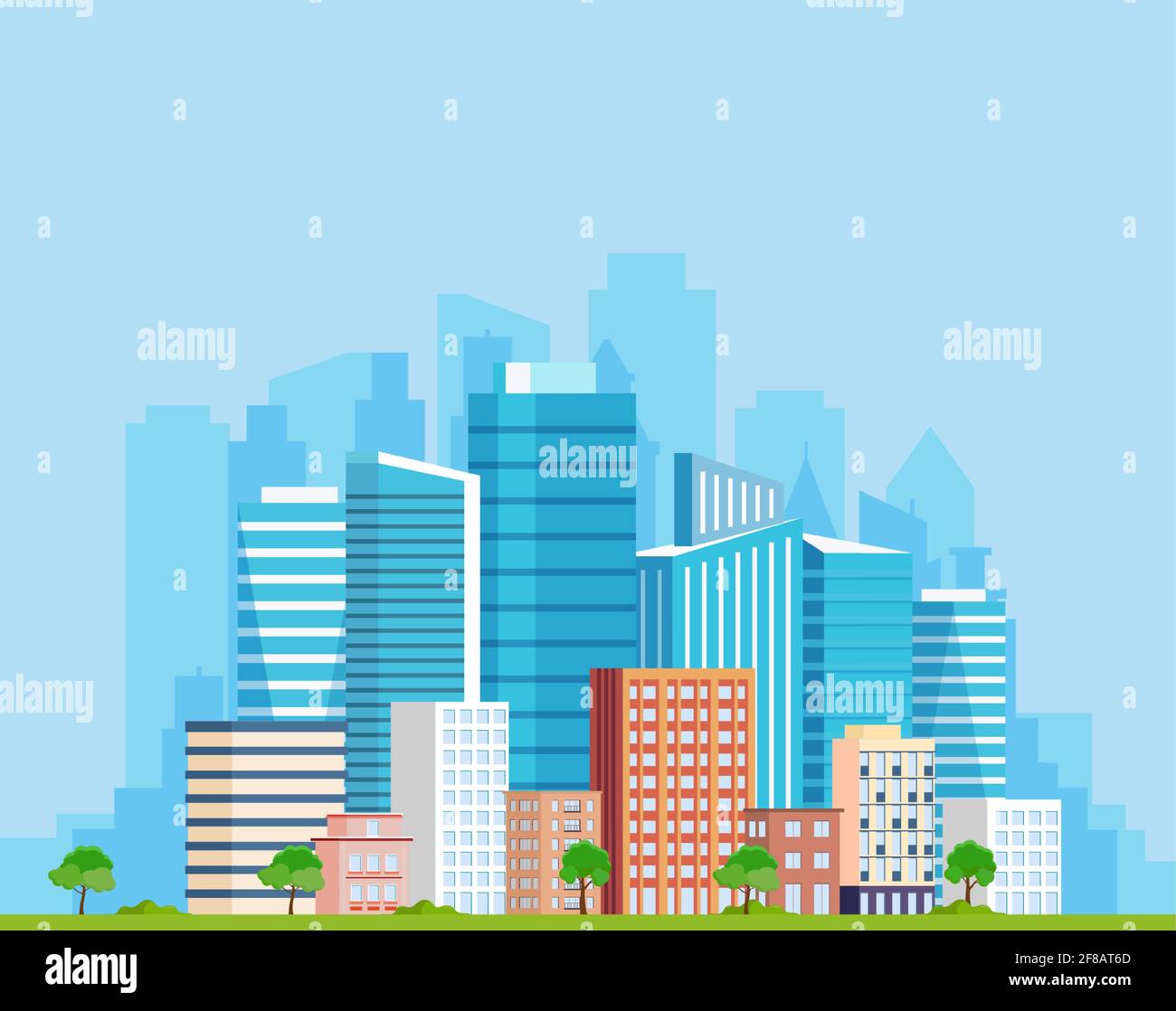 Landscape with buildings, mountains Stock Vector Image & Art - Alamy