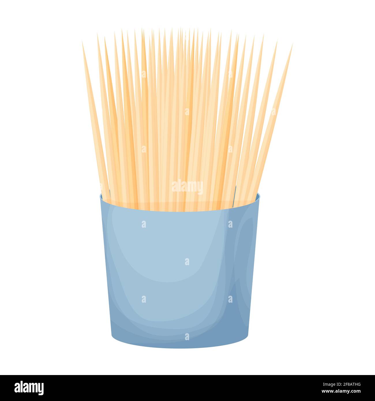 Kitchen box with toothpicks in cartoon flat style isolated on white ...