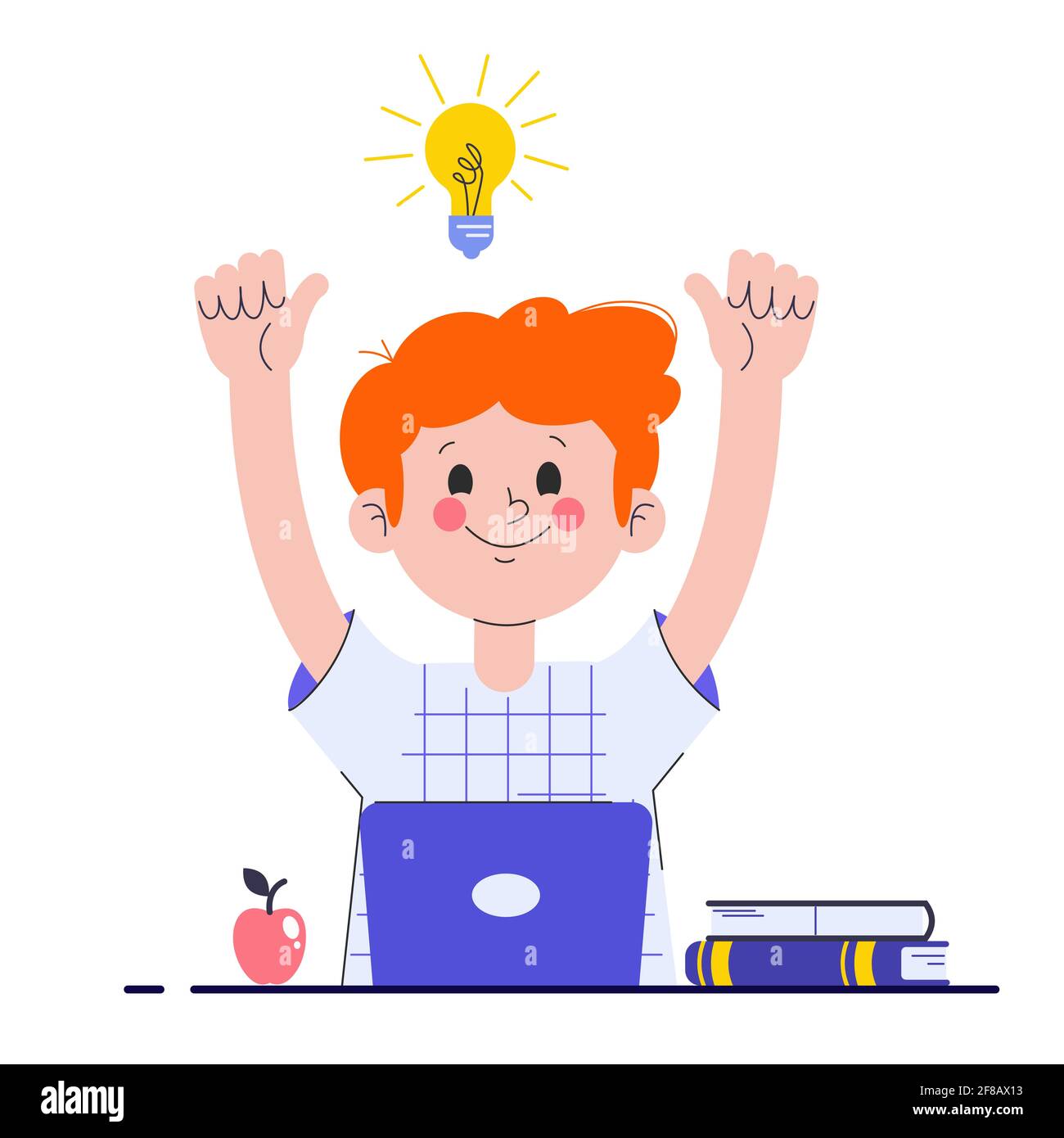 Happy Elementary Student Clip Art