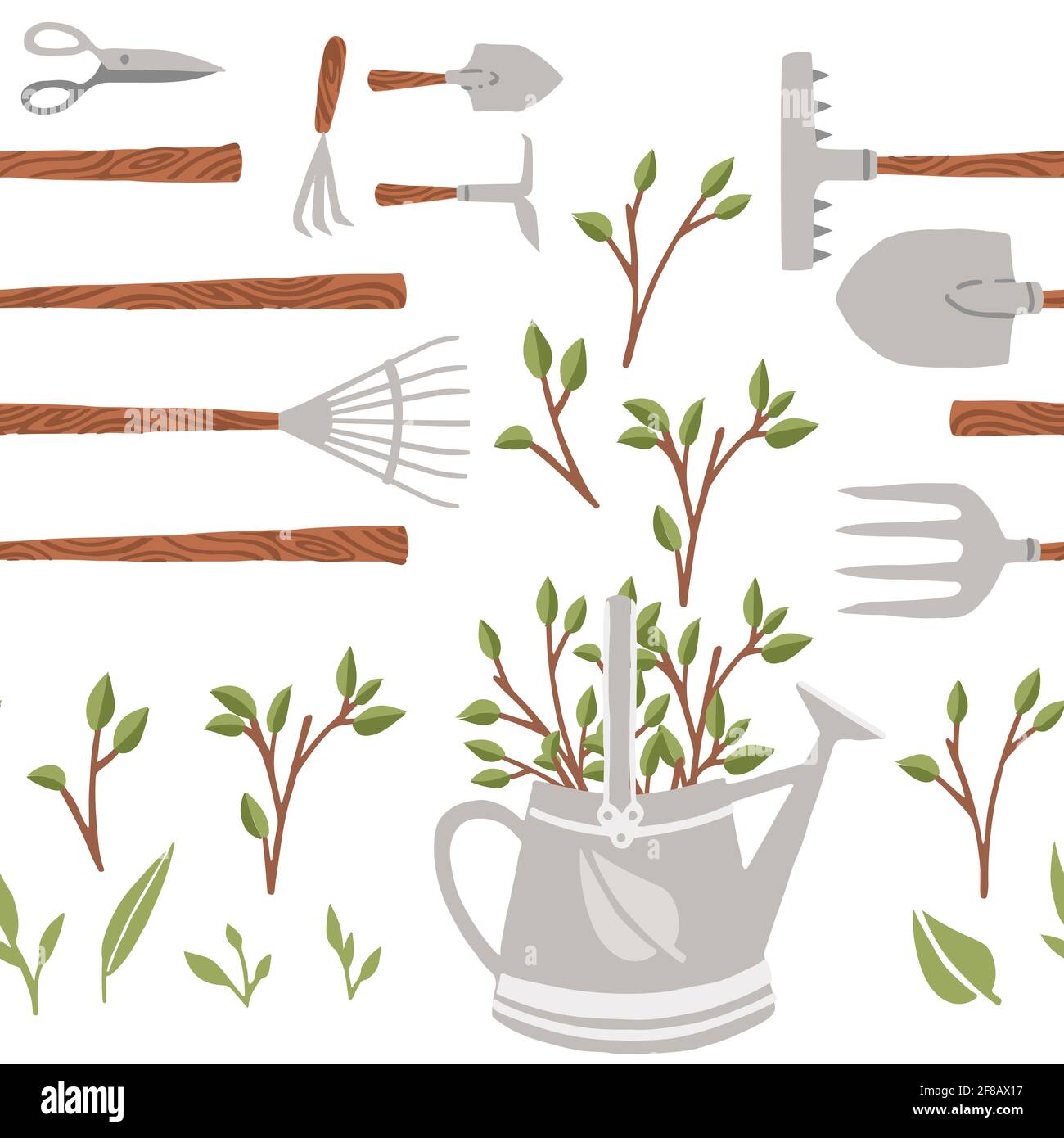 Gardening tools illustration hi-res stock photography and images - Alamy