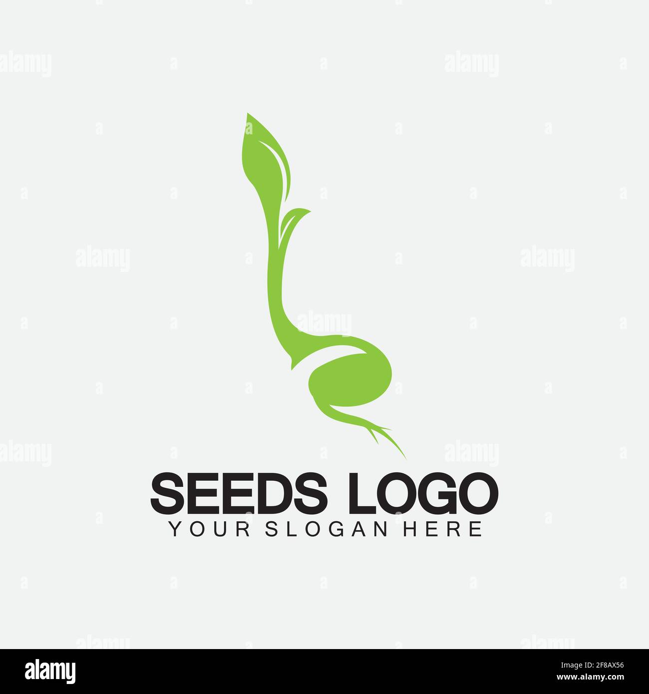 Plant Seeds Logo Concept Template Vector.growing seed logo.Seed grow ...