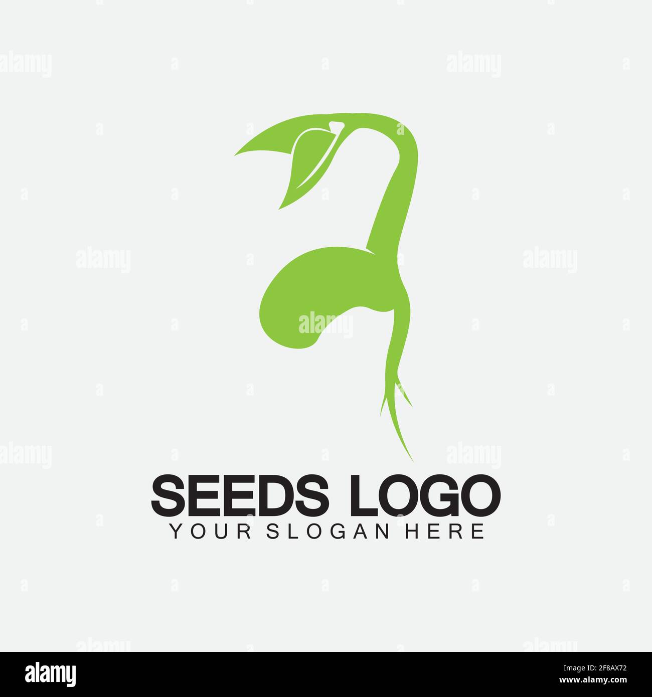 Plant Seeds Logo Concept Template Vector.growing seed logo.Seed grow ...