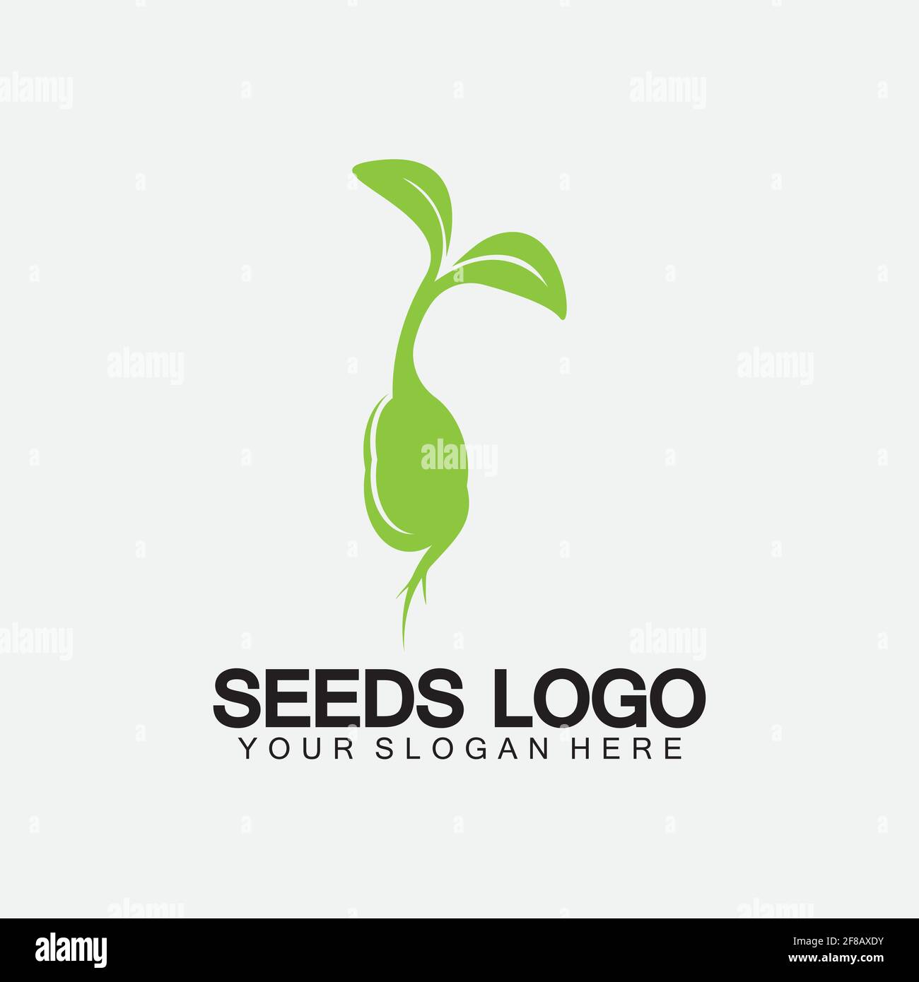 Plant Seeds Logo Concept Template Vector.growing seed logo.Seed grow ...