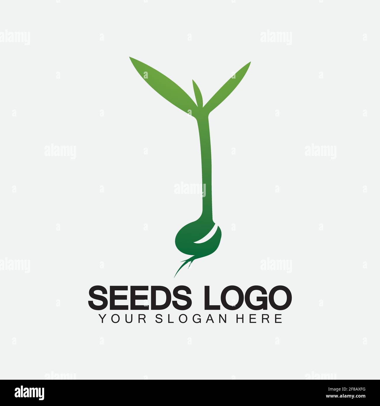 Plant Seeds Logo Concept Template Vector.growing seed logo.Seed grow ...