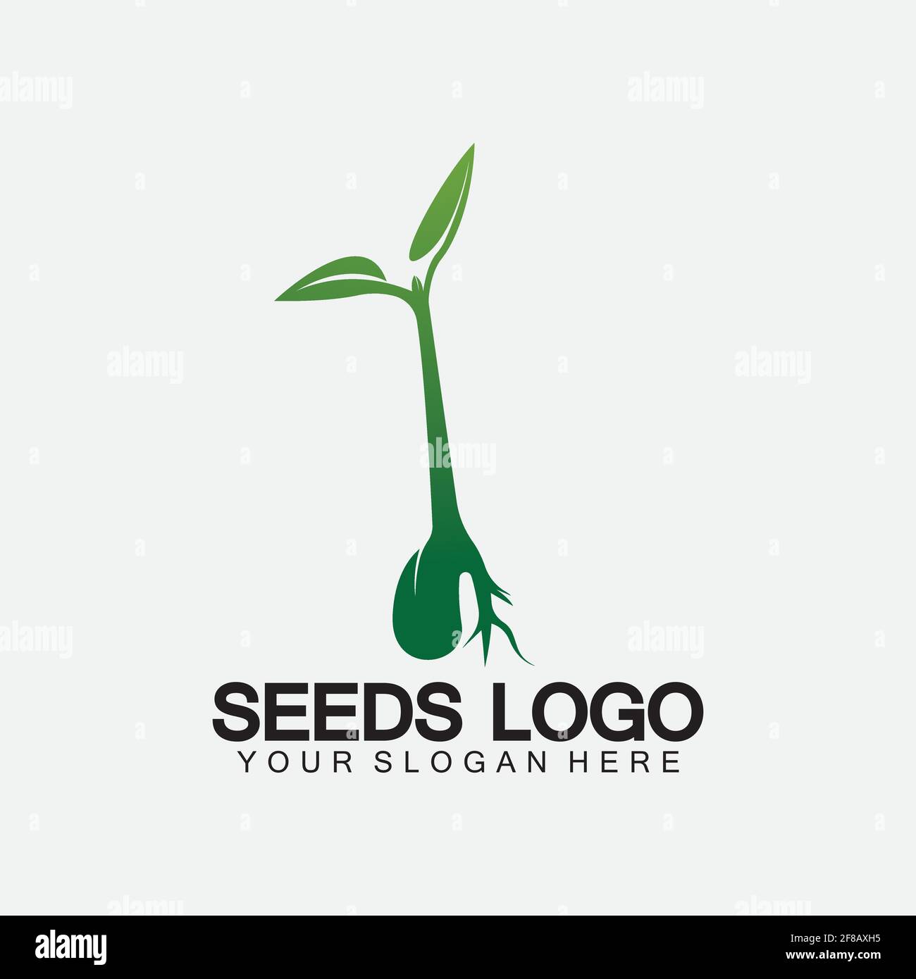 Plant Seeds Logo Concept Template Vector.growing seed logo.Seed grow ...
