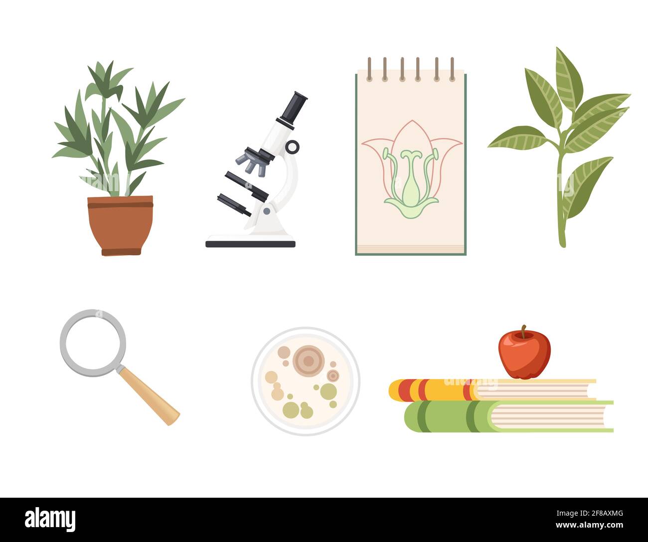 Seamless pattern Biology science courses online education concept or ...