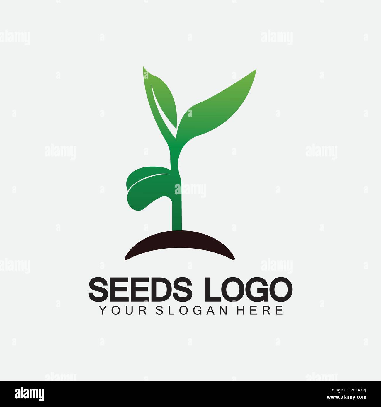 Plant Seeds Logo Concept Template Vector.growing seed logo.Seed grow ...