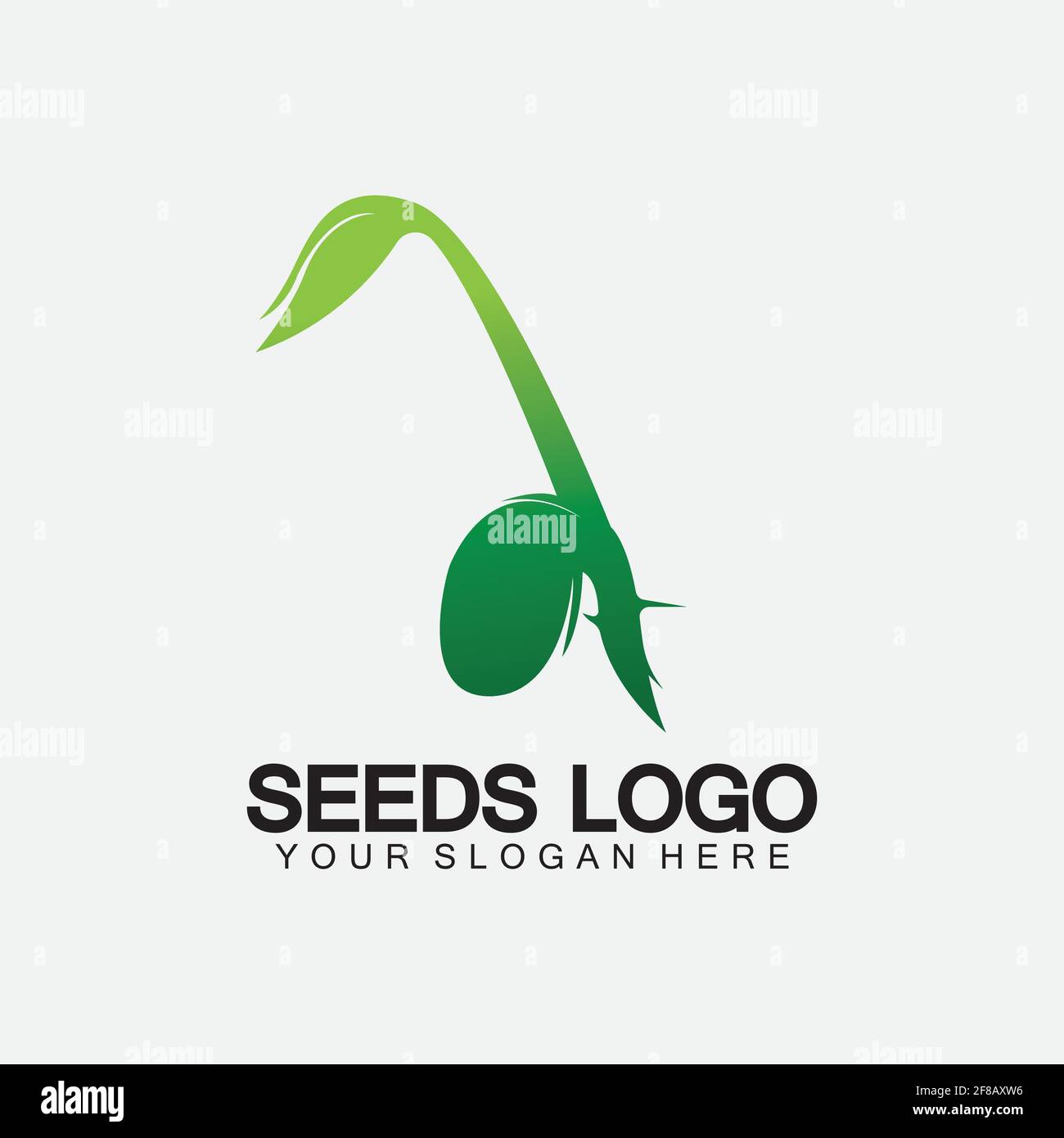 Plant Seeds Logo Concept Template Vector.growing seed logo.Seed grow ...