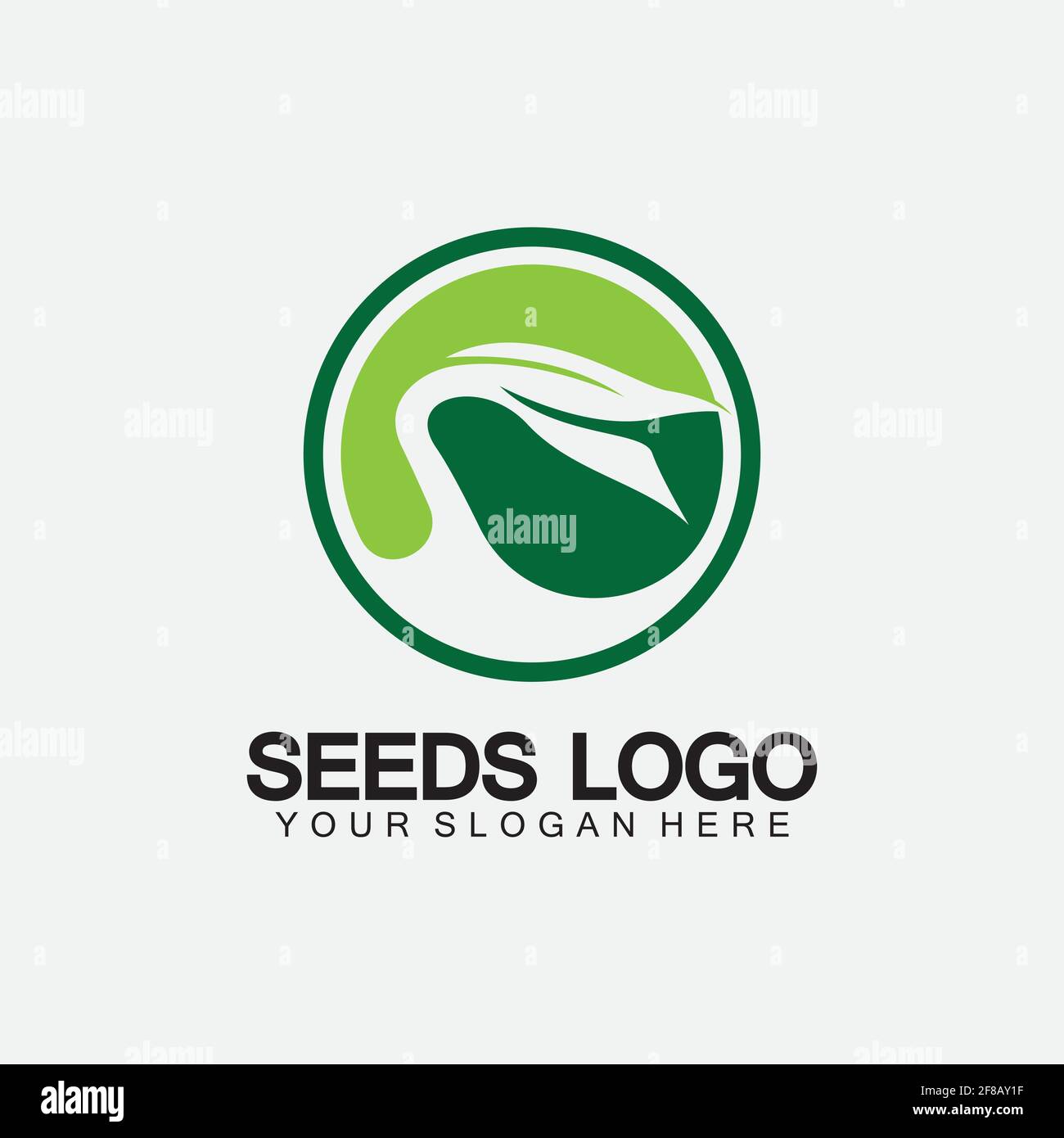 Plant Seeds Logo Concept Template Vector.growing seed logo.Seed grow ...