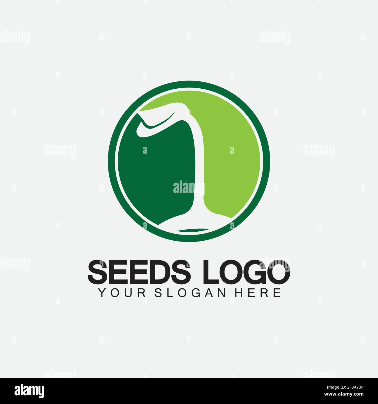 Plant Seeds Logo Concept Template Vector.growing seed logo.Seed grow ...