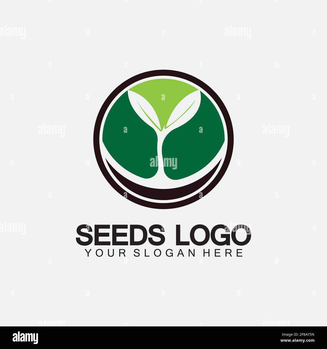 Plant Seeds Logo Concept Template Vector.growing seed logo.Seed grow ...