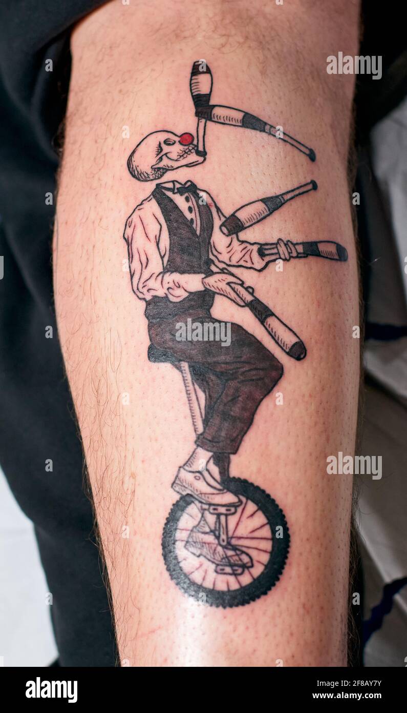 Skeleton Tattoo Man In Suit