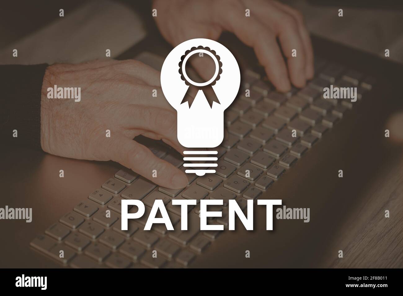 Patent concept illustrated by a picture on background Stock Photo - Alamy
