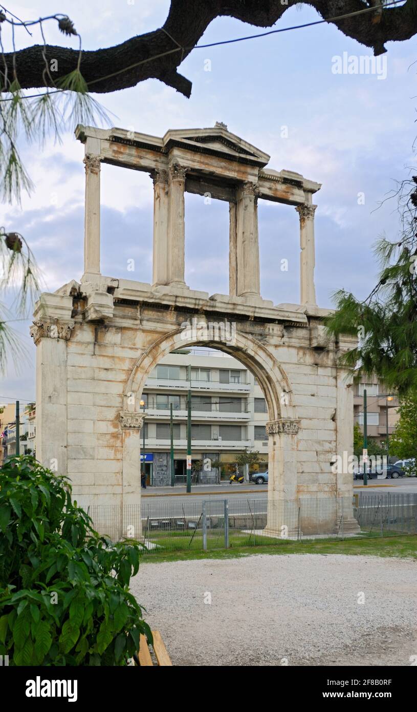 Hadrian's Arch, Porte d'Hadrien, Athens, Greece, Europe Stock Photo - Alamy