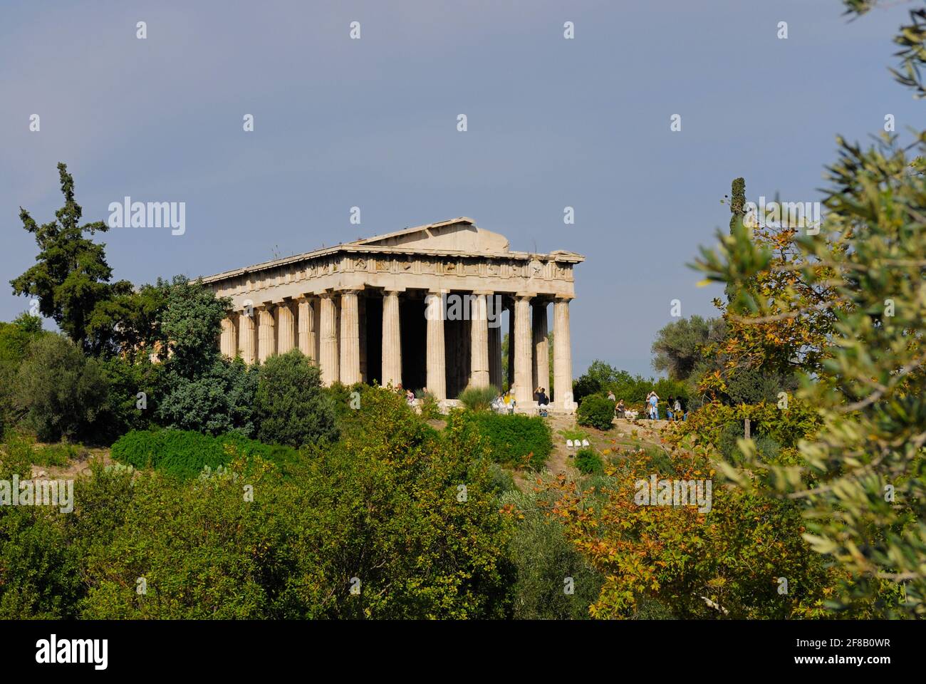 Temple of Hephaestus, Doric temple building from the 5th century BC. is ...