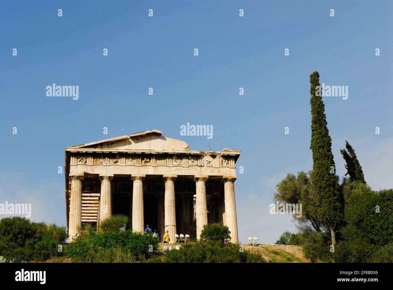 Temple of Hephaestus, Doric temple building from the 5th century BC. is ...