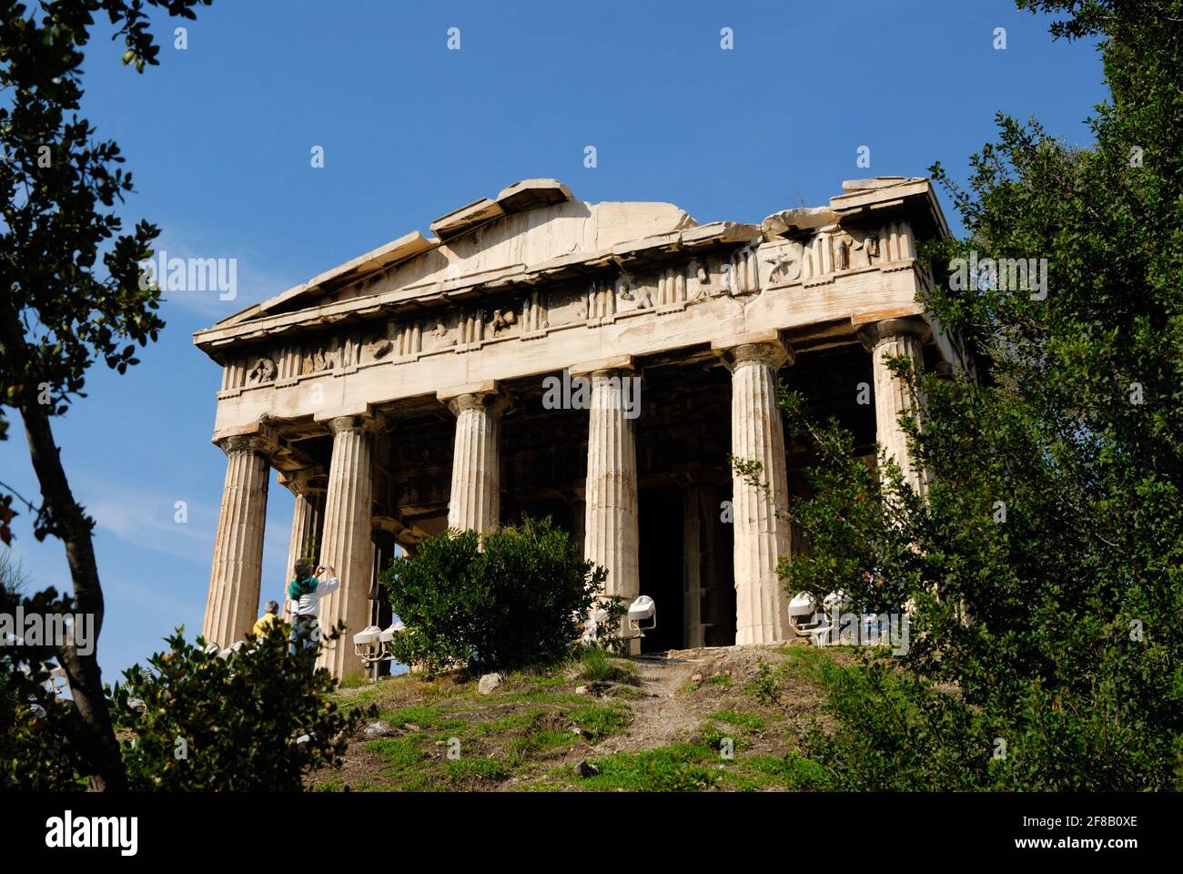Temple of Hephaestus, Doric temple building from the 5th century BC. is ...