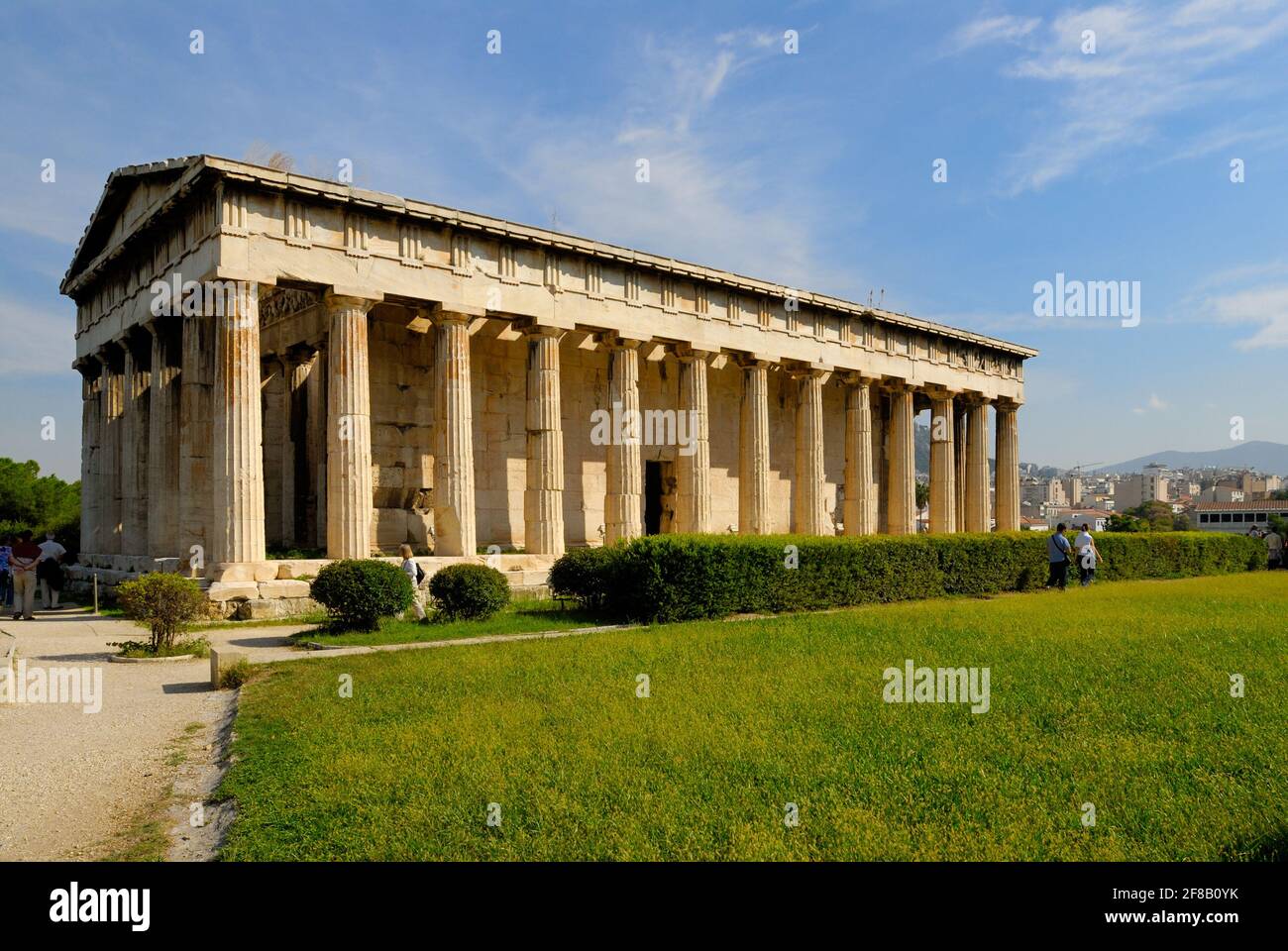 Temple of Hephaestus, Doric temple building from the 5th century BC. is ...