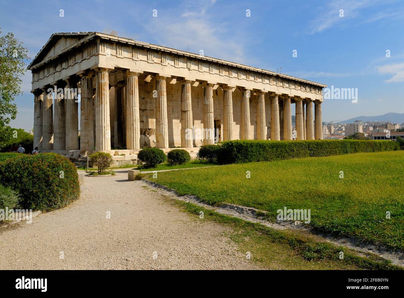 Temple of Hephaestus, Doric temple building from the 5th century BC. is ...