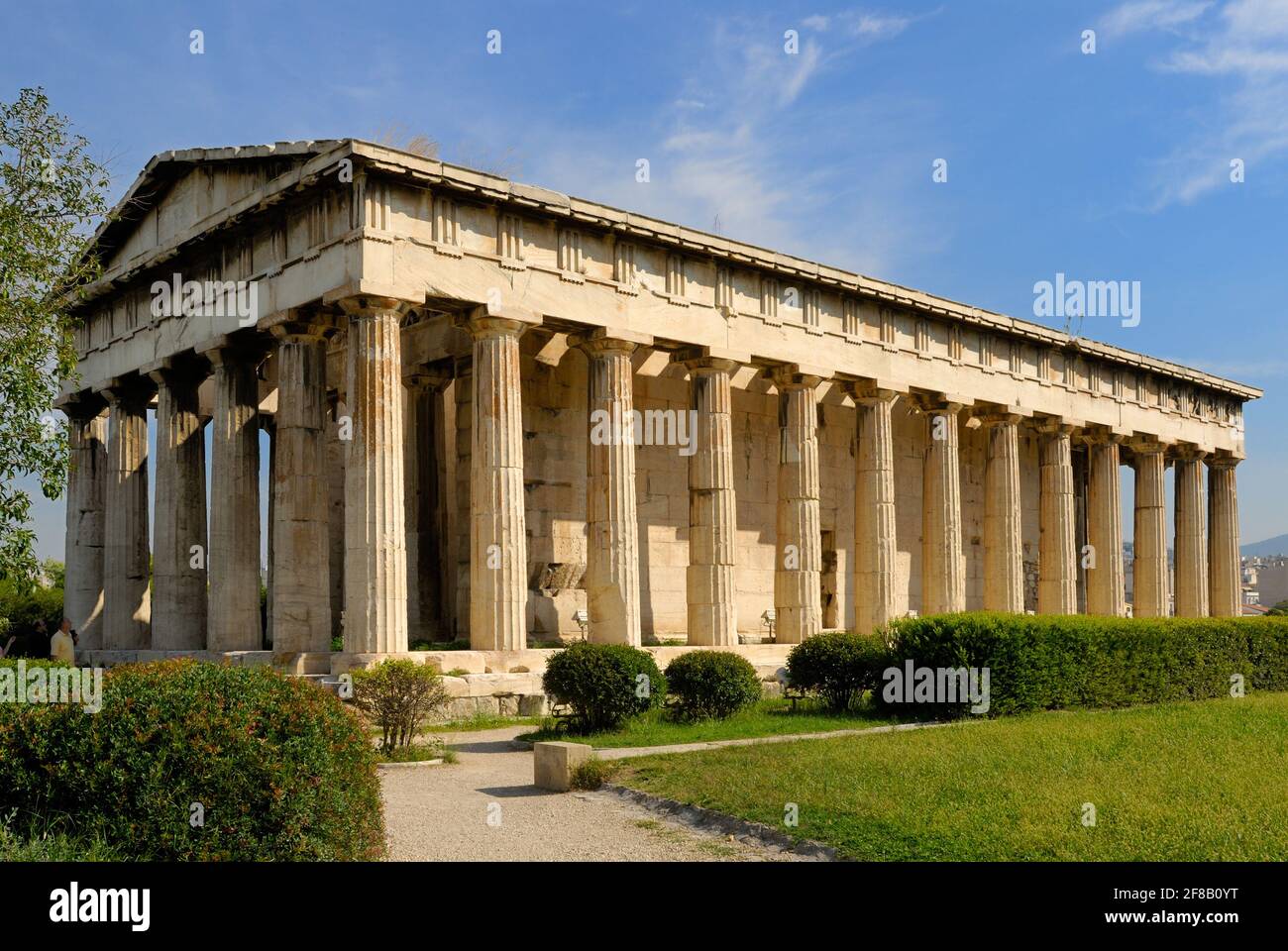 Temple of Hephaestus, Doric temple building from the 5th century BC. is ...